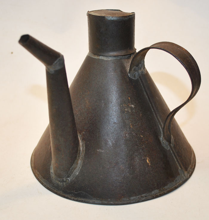 Antique Shaker Tinware Tin Whale Oil Can Lamp Filler - Canterbury, N.H ...