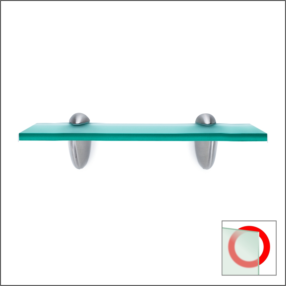 Single Acrylic Shelf With Hardware Standoff 4 Inch Deep X 11 Inch