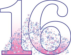 Number 16 Cardboard Cutout - Future Memories