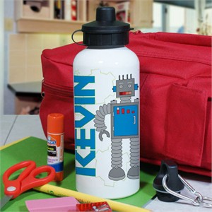 Personalized Water Bottles, Kids Robot Water Bottle